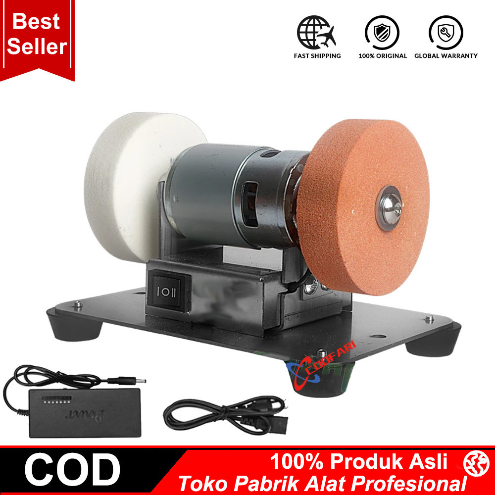 Jual Mini Mesin Gerinda Meja Penggerindaan Kasar dan Halus dengan Roda ...