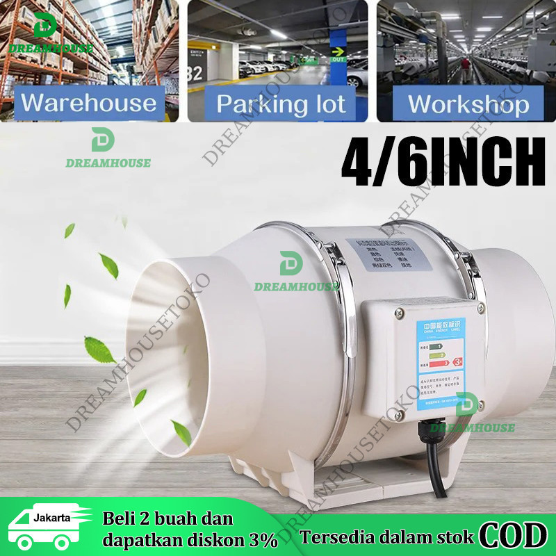 Jual Blower Exhaust Fan 4 6 Inch kipas ventilasi multi fungsi duct ...