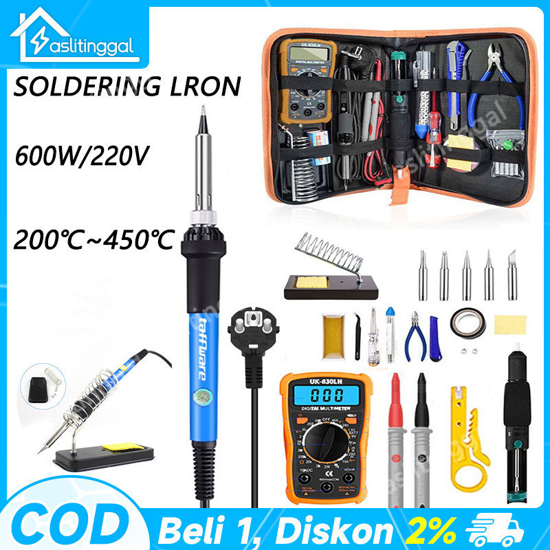 Jual Solder Listrik Murah Solder Adjustable Temperature Paket Penyedot Penghisap Timah Set Kit ...