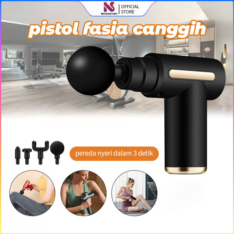 Jual [NS] 4in1 Pistol Pijat Fascia Elektrik Jaringan Otot Dalam Alat ...