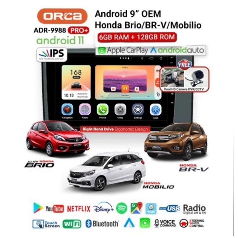 Jual Head Unit Android ORCA PRO+ ADR 9988 BRIO / MOBILIO / BRV Android ...