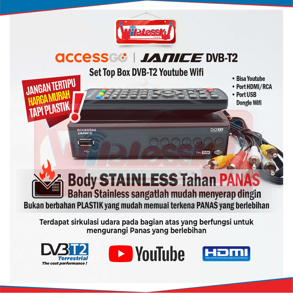 Jual Accessgo STB Janice set top box penerima siaran TV Digital ...