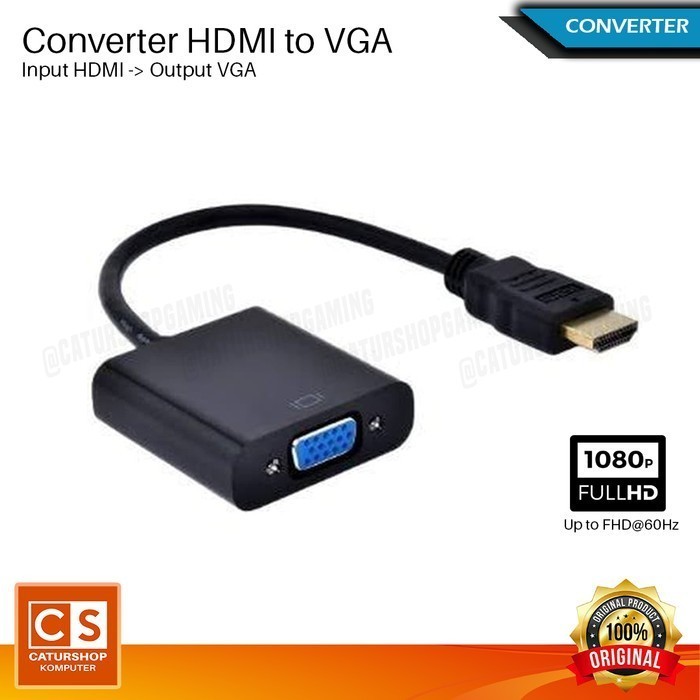Jual Kabel HDMI ke VGA | Converter HDMI to VGA | Konverter Adapter HDMI ...