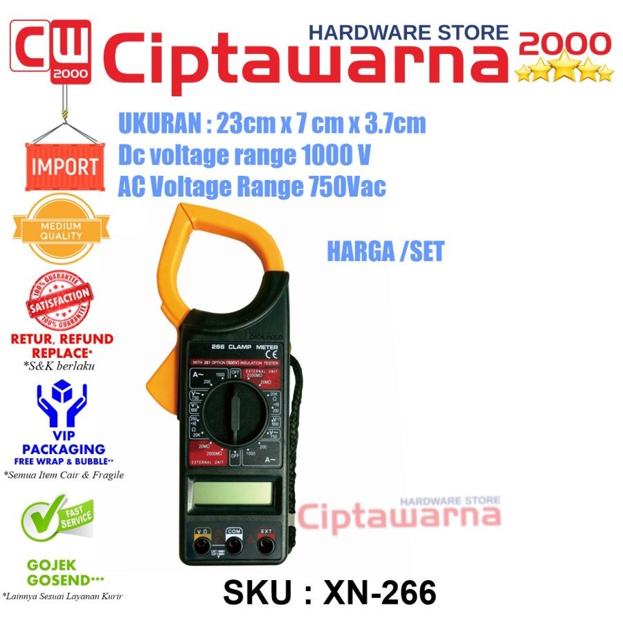 Jual Tang Ampere Digital Clamp Meter - Tang Amper Arus Listrik AC DC ...
