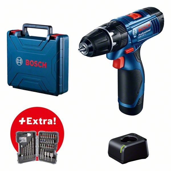 Jual BOSCH CORDLESS DRILL DRIVER BOR TEMBOK BATERAI GSB 120-LI ACC GREY ...
