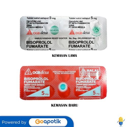 Jual Bisoprolol Fumarate Ogb Dexa Medica 5 Mg Strip 10 Tablet ...