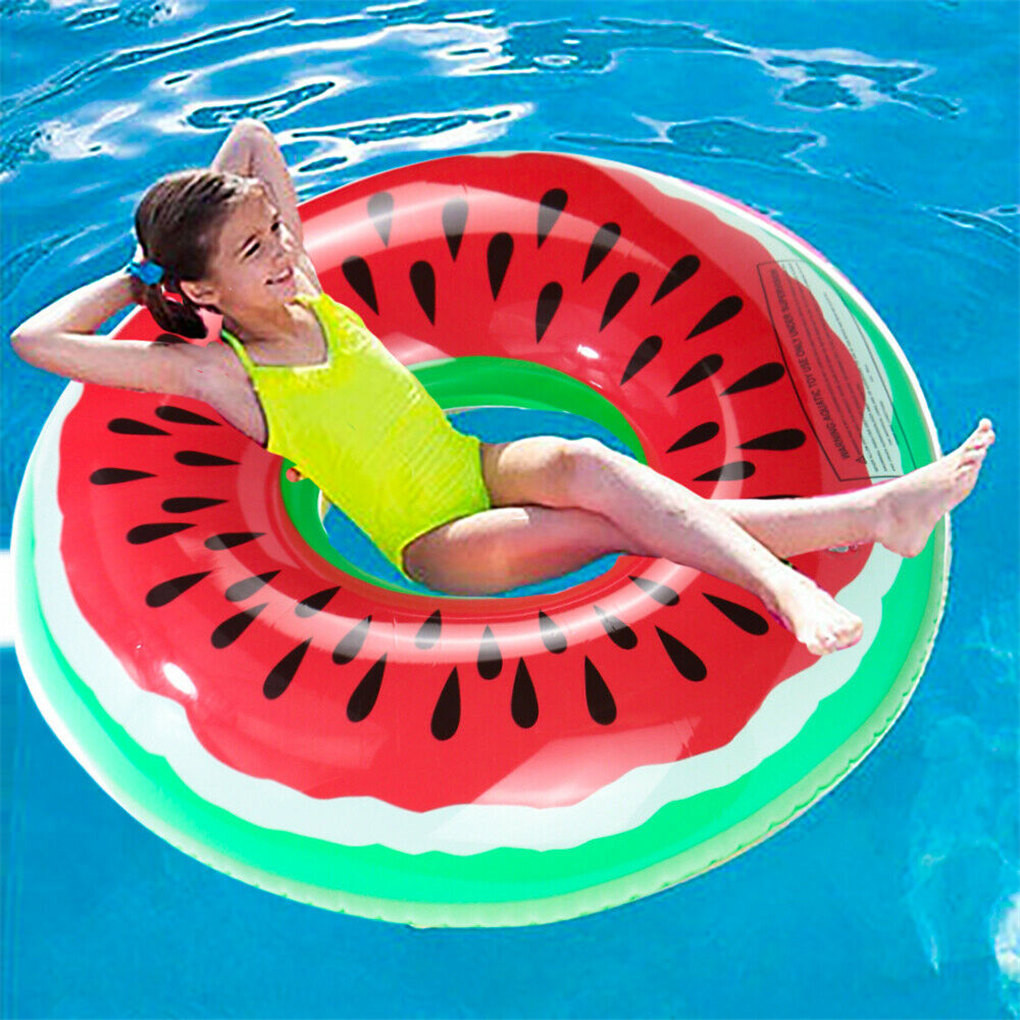 Jual Watermelon Inflatable Pool Float Circle Swimming Ring for Kids ...