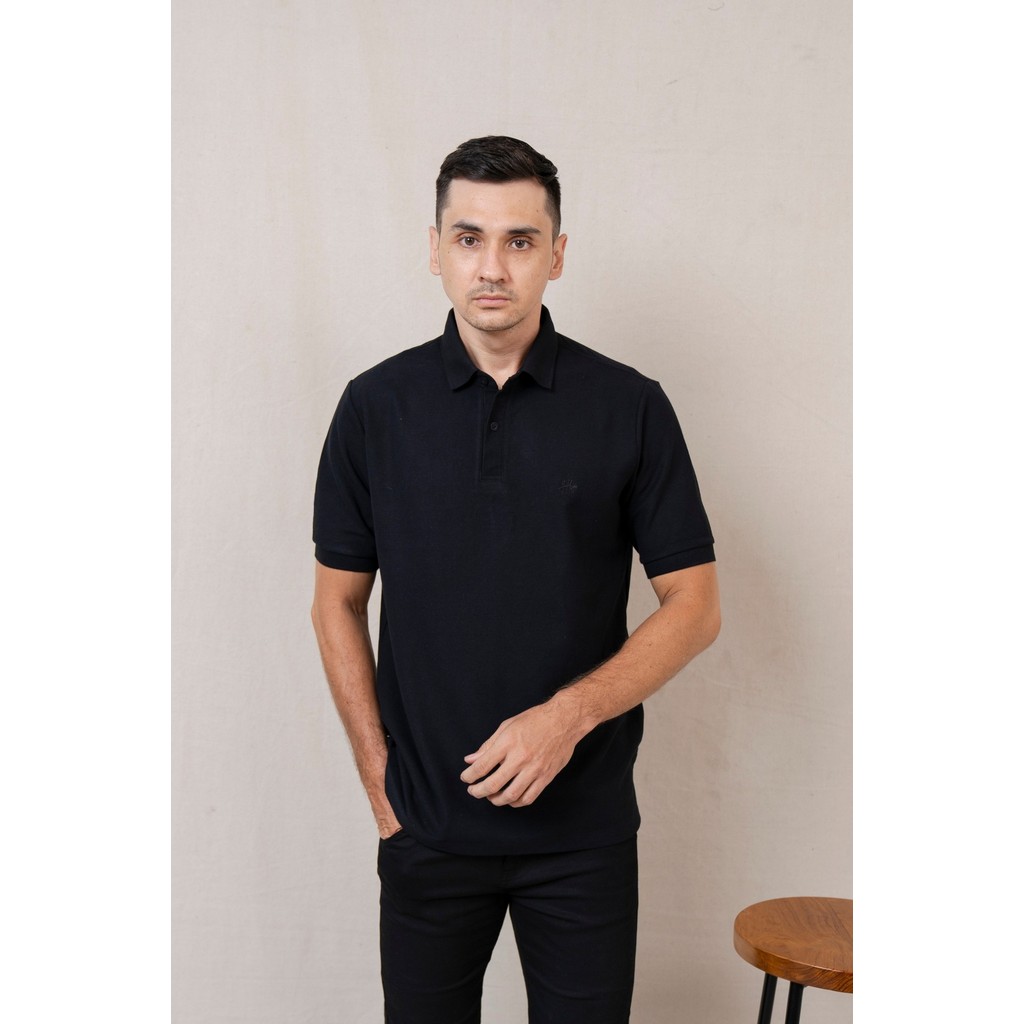 Jual HL MEN Polo Shirt - Black | Shopee Indonesia