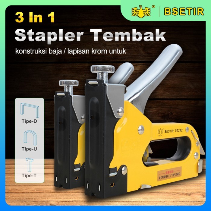 Jual Bestir Stapler Tembak 3 In 1 Guntacker Gun Tacker Alat Staples ...