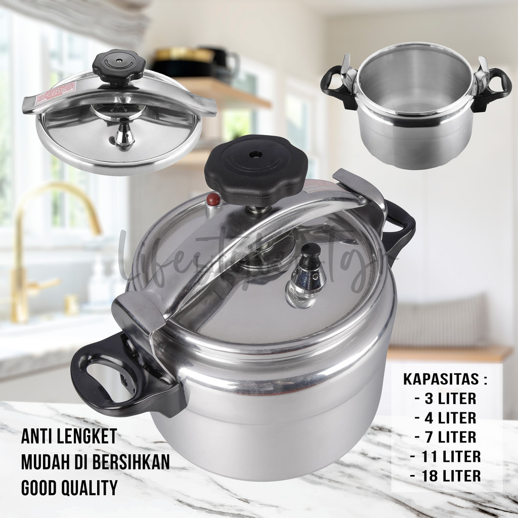 Jual Pressure Cooker Panci Presto Lingkaran Dua - Aluminium Anti Lengket & Anti Karat, Kapasitas ...