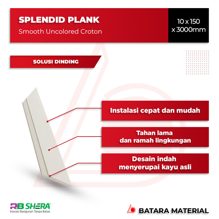Jual RB Shera Splendid Plank Smooth Uncolored Croton 10 X 150 X 3000 mm ...