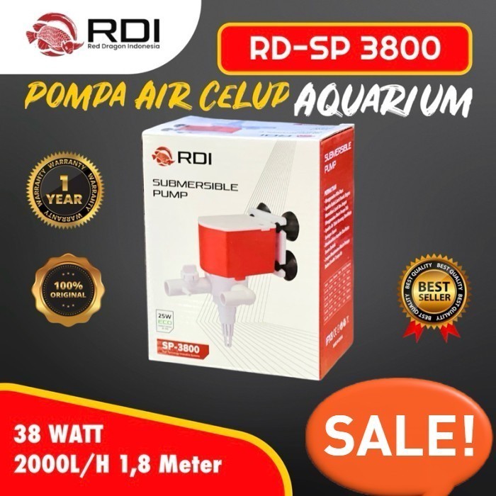 Jual Pompa Celup Aquarium Power Head RED DRAGON INDONESIA RDI RD SP 3800 SP3800 | Shopee Indonesia