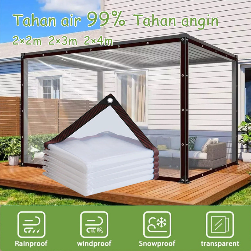 Jual Terpal Plastik Bening / PE Bening Transparan / Plastik UV green ...