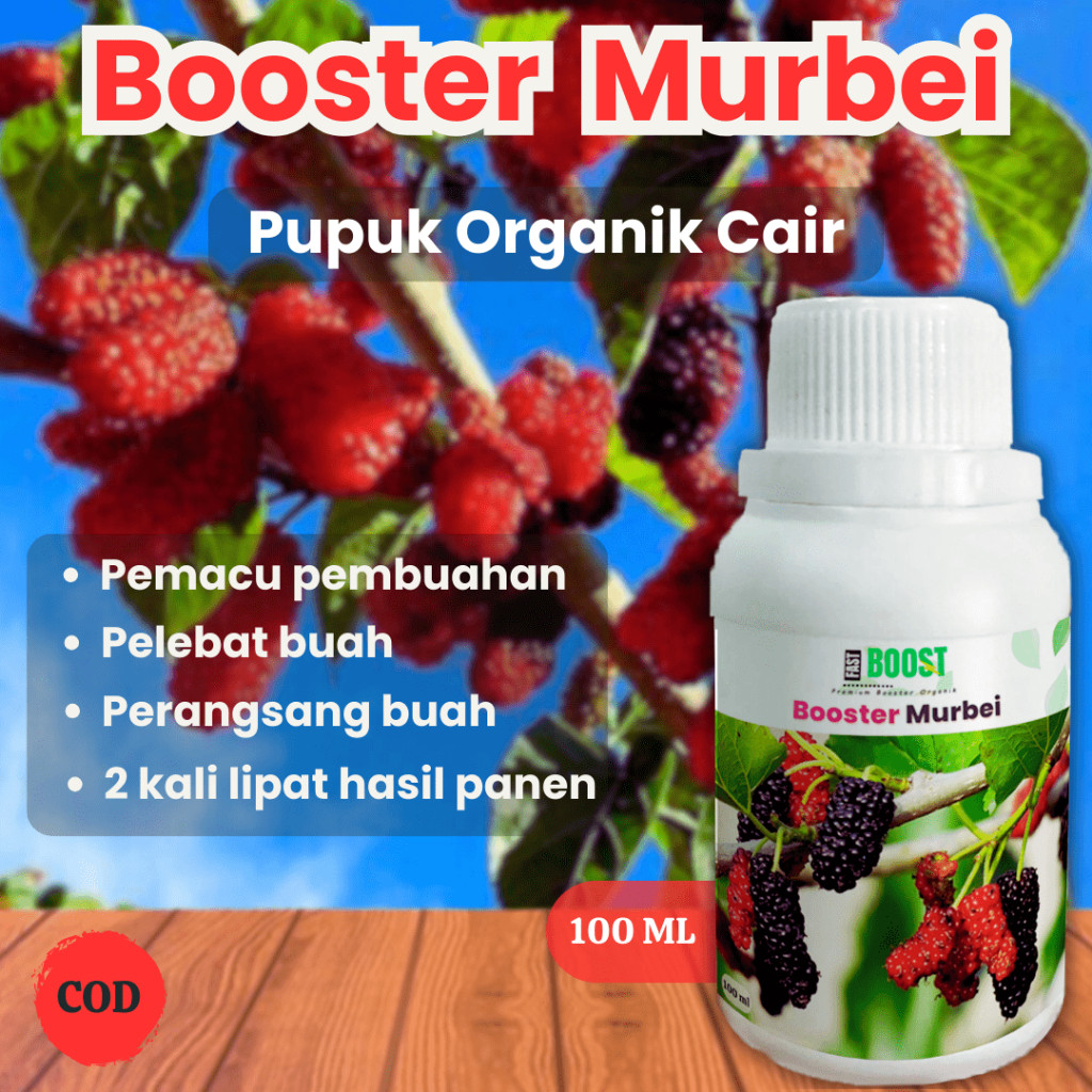 Jual Booster Pupuk Cair Murbei (100ml) I pupuk organik pelebat buah murbei dan menyuburkan tanah ...