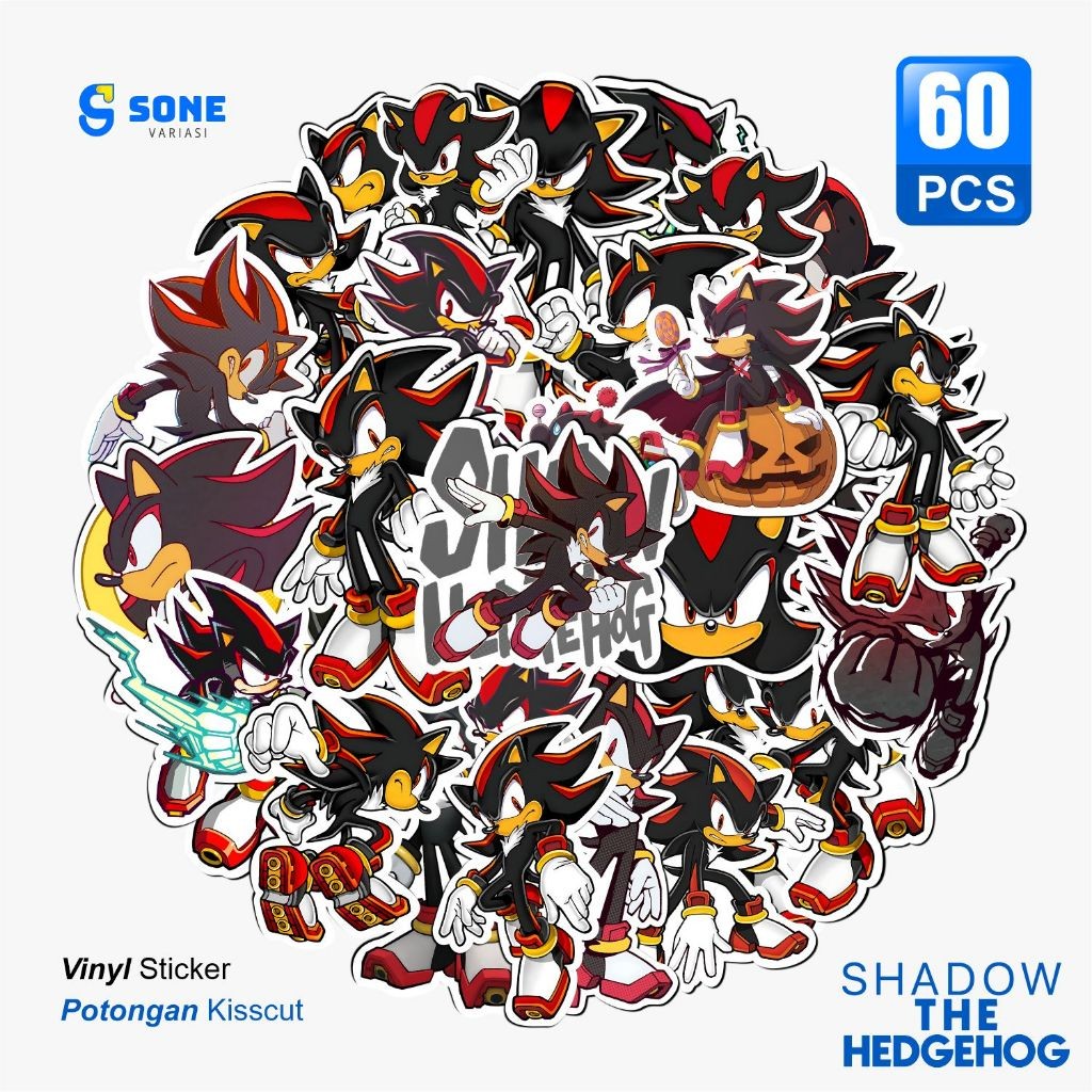 Jual Stiker Pack Shadow The Hedgehog Aesthetic Paper Vinyl Waterproof ...