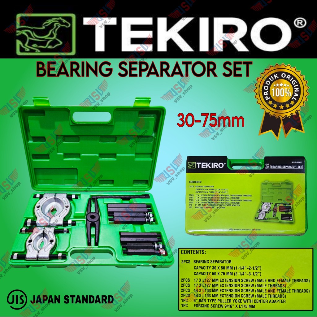 Jual TEKIRO Tracker Bearing Separator Set 12pcs Penarik bearing Model ...