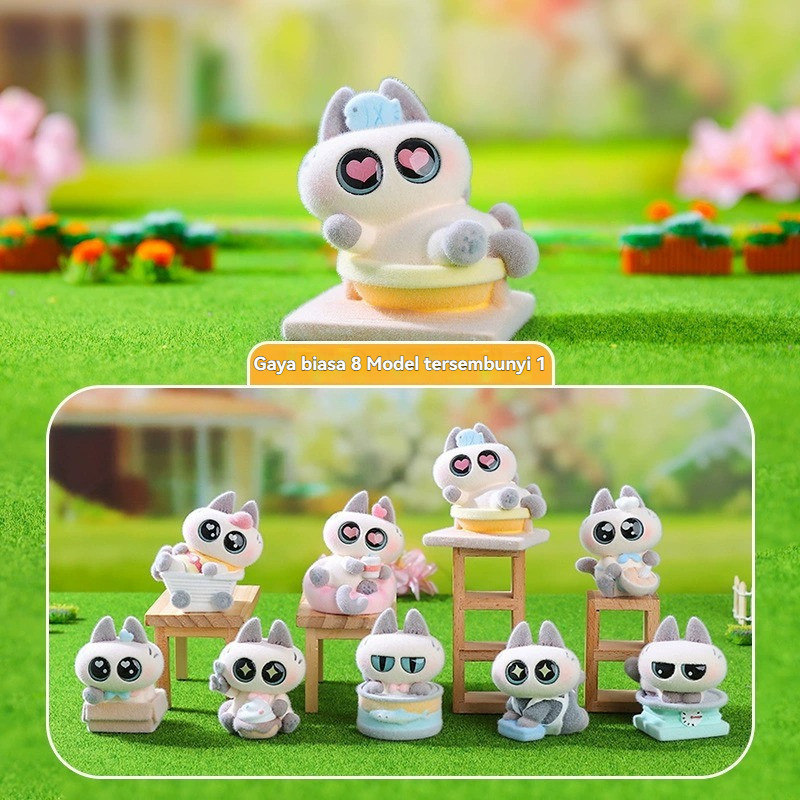 Jual Figur Kucing Siam Lucu/Dekorasi Meja Kartun/Blind Box Unik/Emosi ...