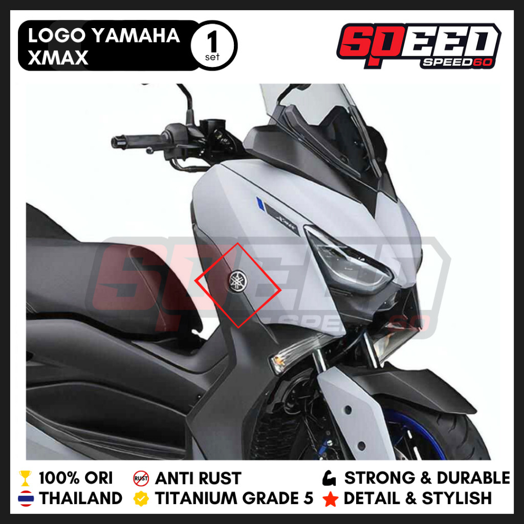 Jual Emblem Logo Yamaha XMAX Kanan Kiri Emblem Titanium Grade 5 Probolt ...
