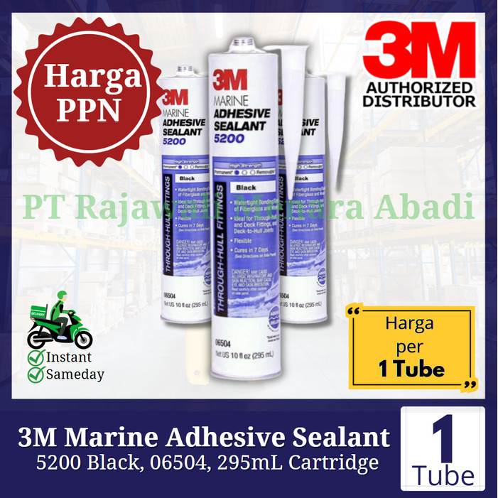 Jual 3M Marine Adhesive Sealant 5200 Black 06504 10fl oz / 295mL (Harga per 1 Tube) | Shopee ...