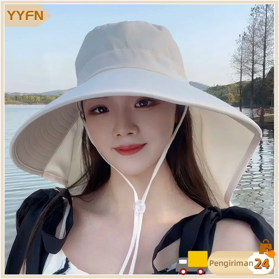 Jual 【Ready】Topi Pantai Wanita Pelindung Sinar UV Matahari Fashion Korea Import Rajut Sun Visor ...