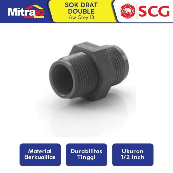 Jual Scg Sok Drat Double Nepel Aw Grey 18 1/2 Inch | Shopee Indonesia