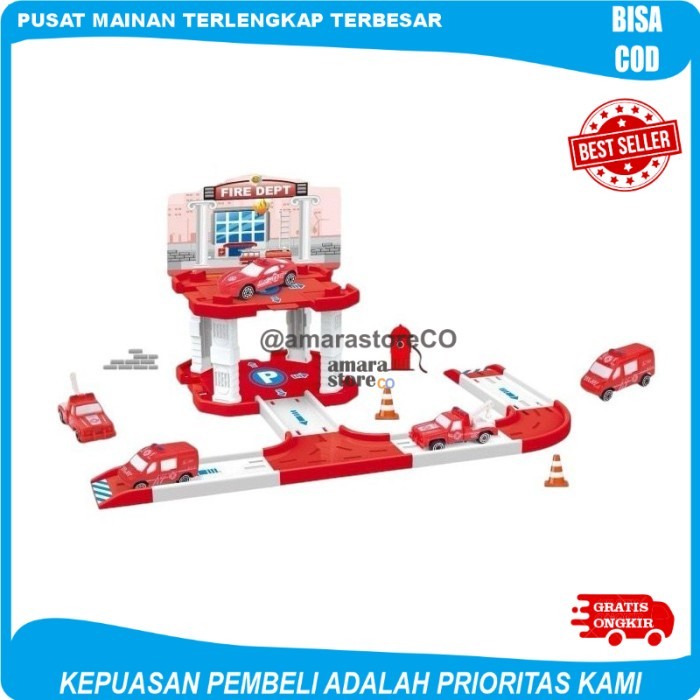 Jual AMARA STORE Mainan Anak 18 PIEZAS PARKING LOT PLAYSET Mainan Track ...