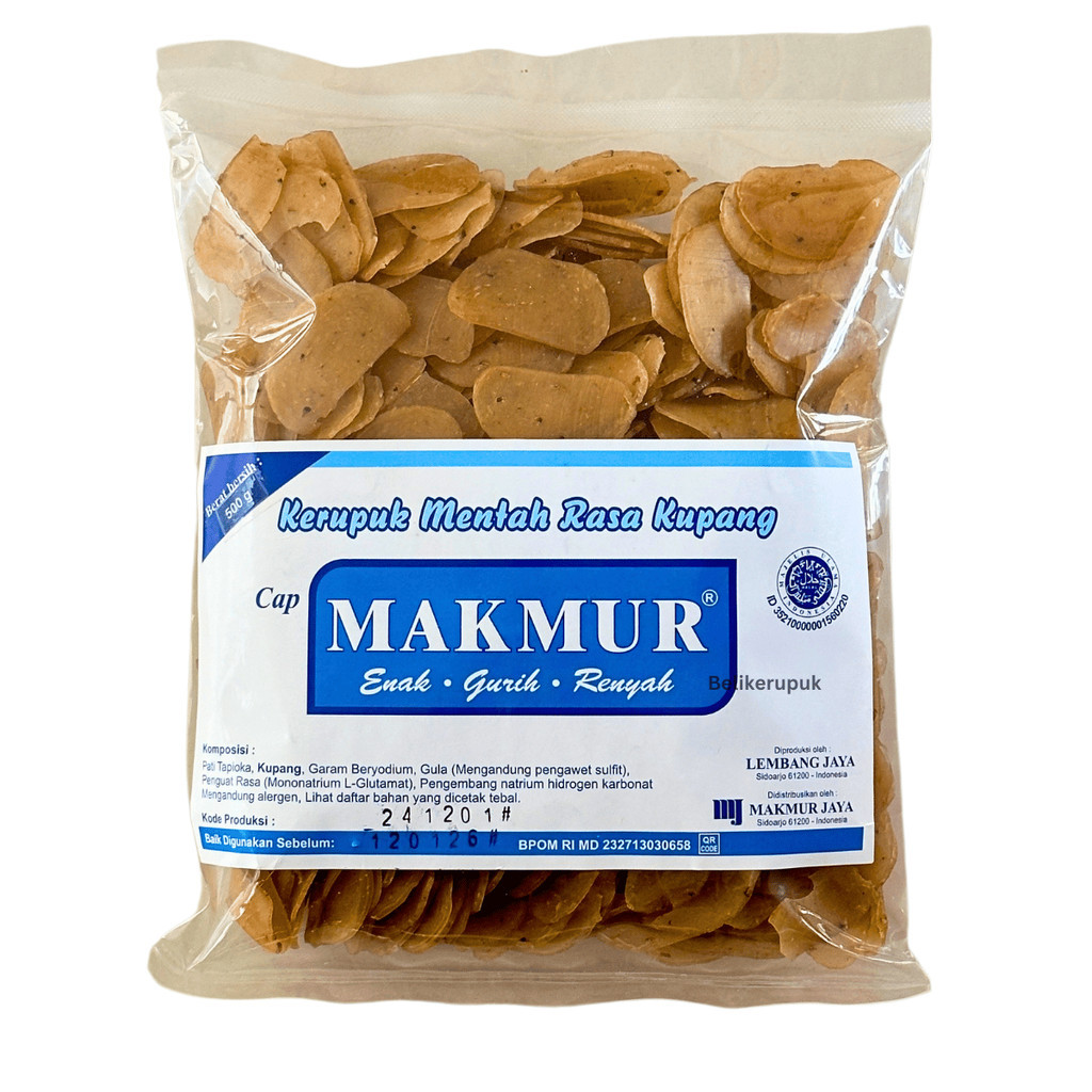 Jual Kerupuk Kupang Mentah Cap Makmur 500g | Krupuk Kupang Cap Makmur ...