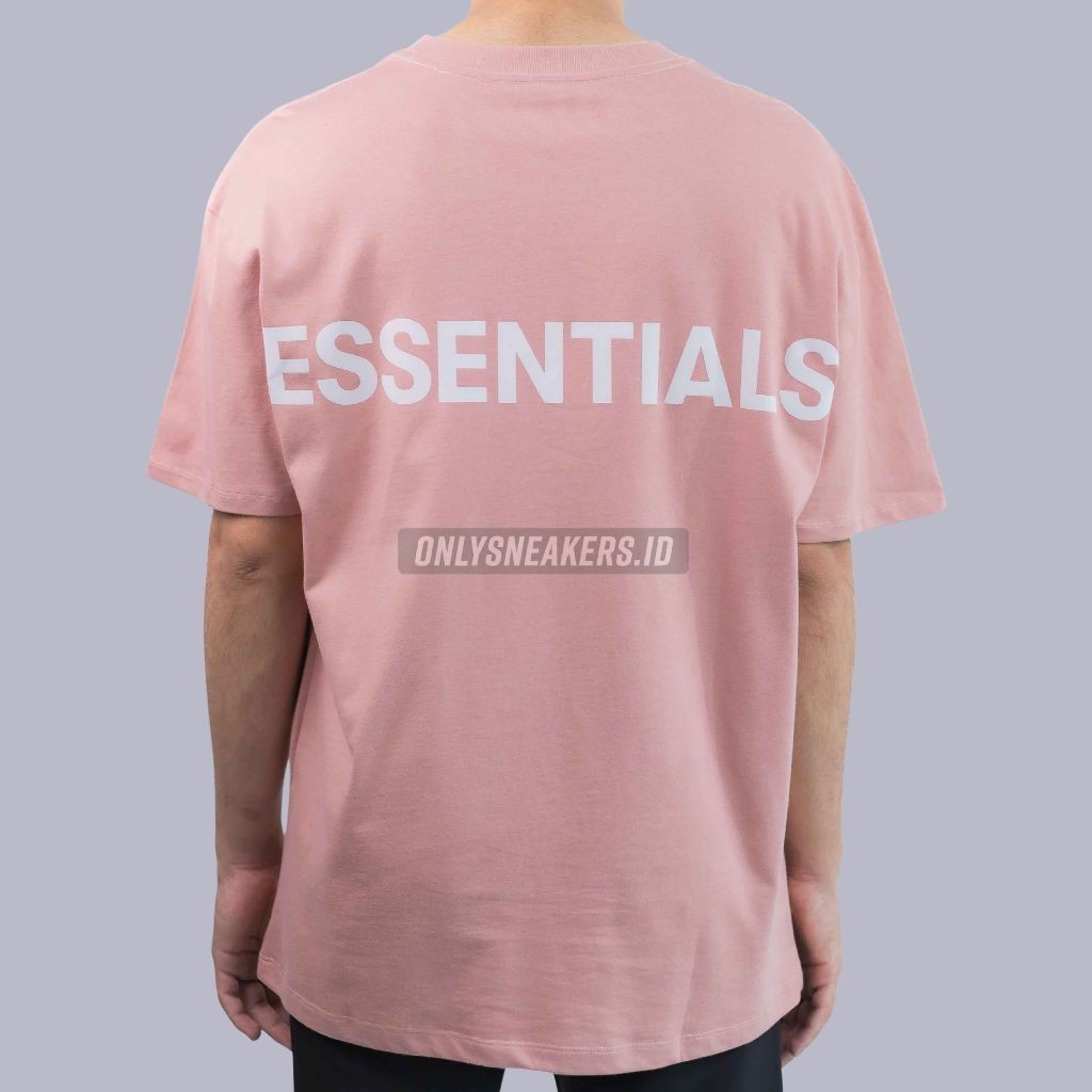 Jual ESSENTIALS REFLECTIVE BACK LOGO BLUSH TEE (100% AUTHENTIC ...