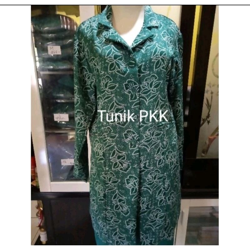 Jual Seragam Batik PKK Model Tunik Terbaru Hijau Tosca/ BATIK NASIONAL ...