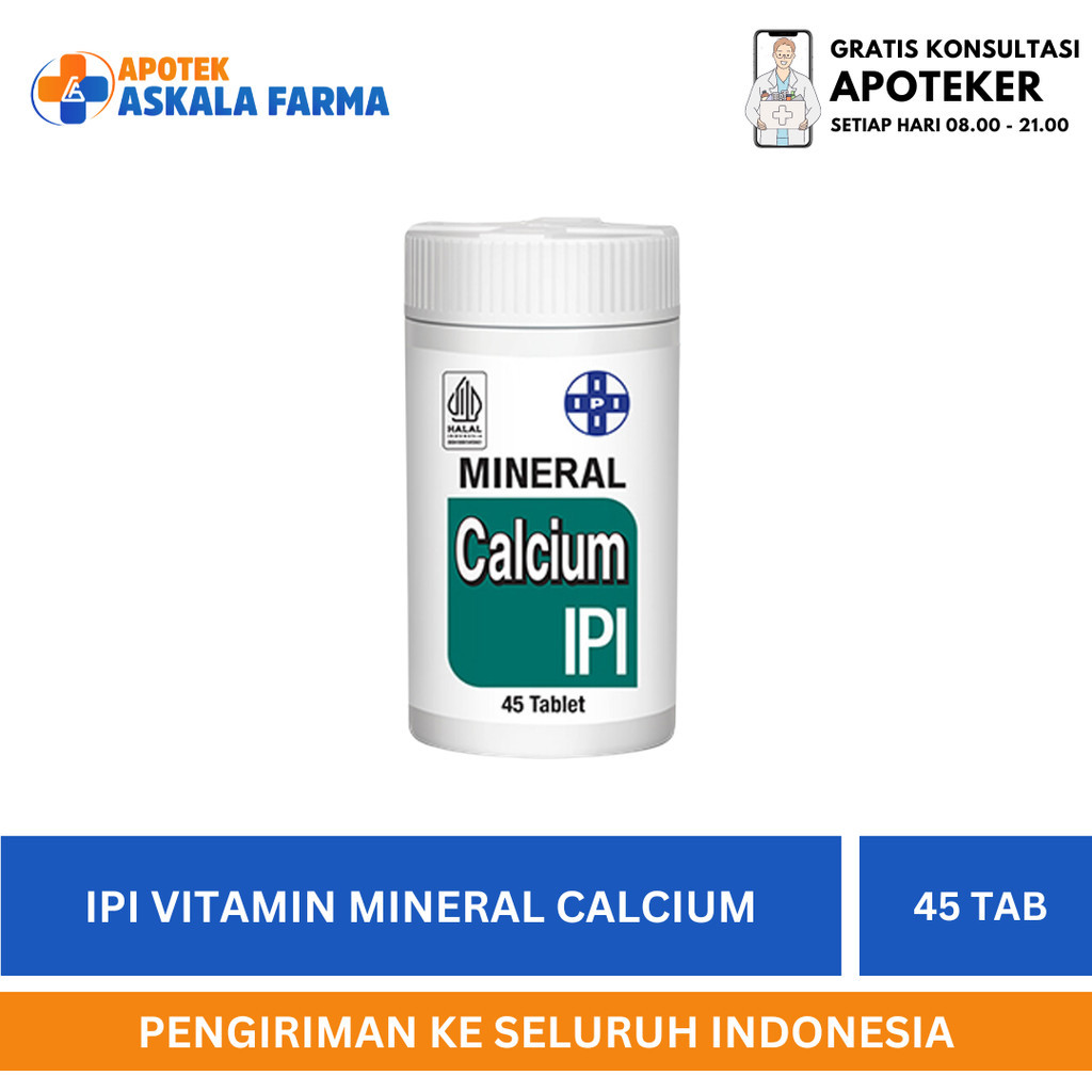 Jual Vitamin IPI Mineral Calsium isi 45 tablet / MEMELIHARA KESEHATAN ...