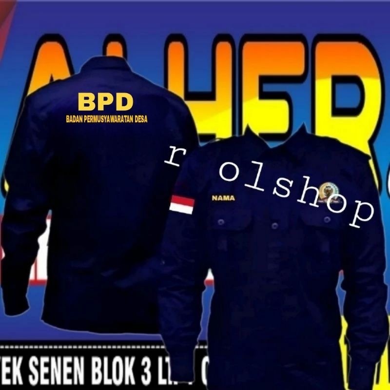 Jual big size Kemeja BPD baju BPD seragam BPD Pdh BPD kemeja kerja BPD baju kerja BPD kemeja ...