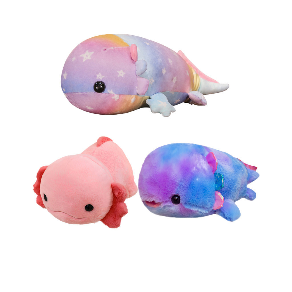 Jual Colorful Soft Salamander Plush Toys Stuffed Down Cotton Ambystoma ...