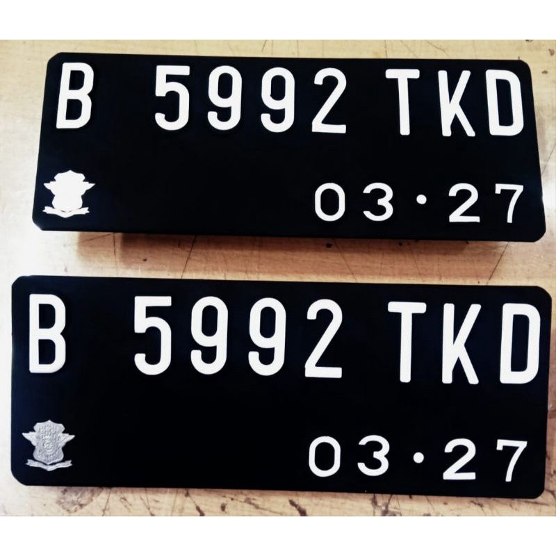 Jual Plat nomer hitam custom bebas baut tanam (1pcs) | Shopee Indonesia