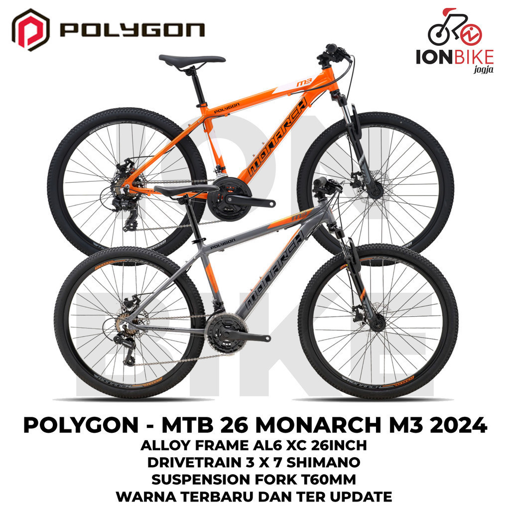 Jual Sepeda MTB 26 Polygon Monarch M3 NEW COLOUR Alloy Frame 7 Speed ...