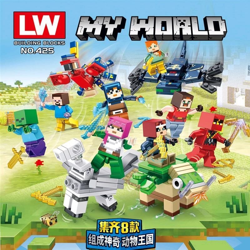 Jual LW425 | Mainan Brick Minecraft Iron Golem Mini Figure Building ...