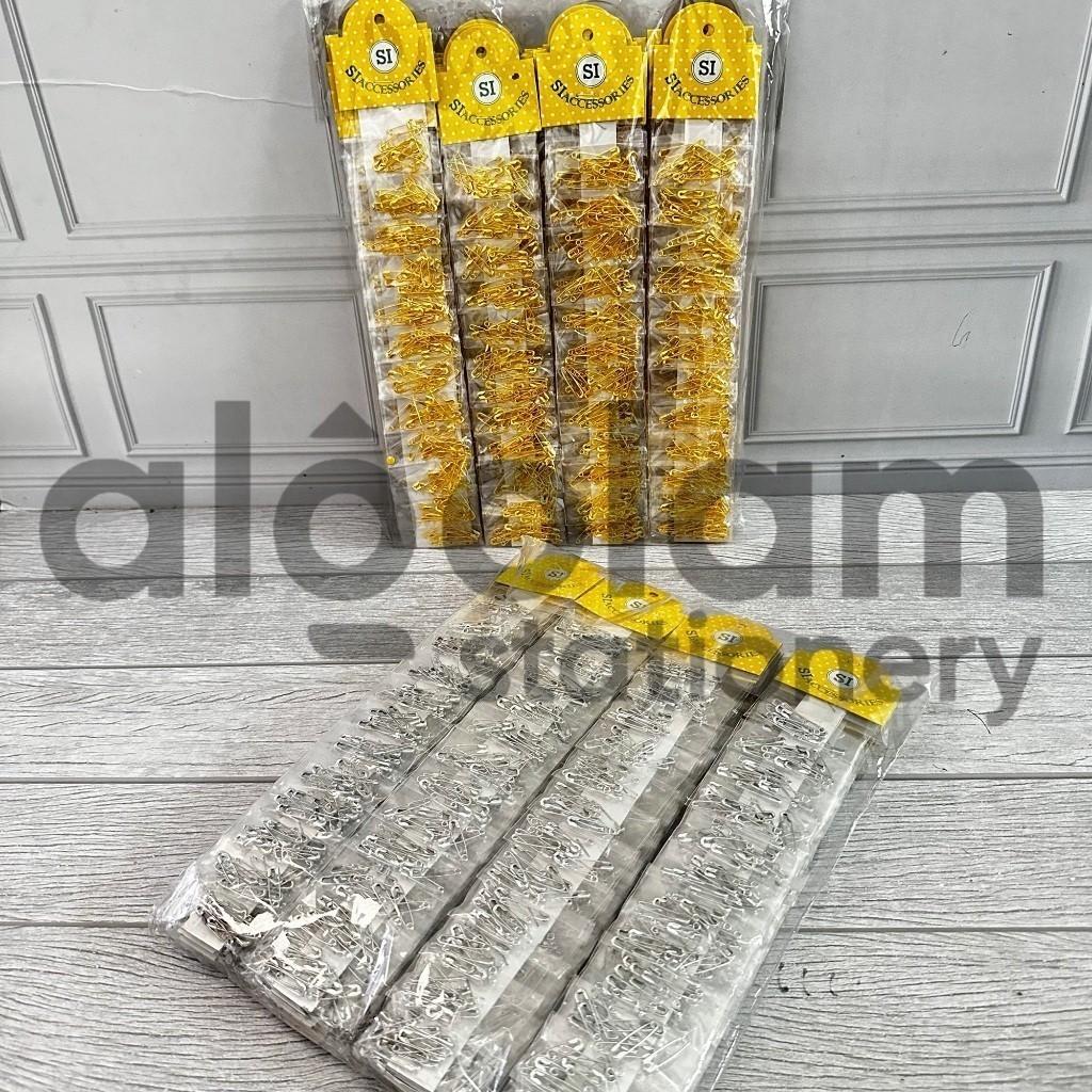Jual SATU RENTENG ( 12 BUNGKUS x 10 BIJI ) Peniti Silver Emas Mini ...