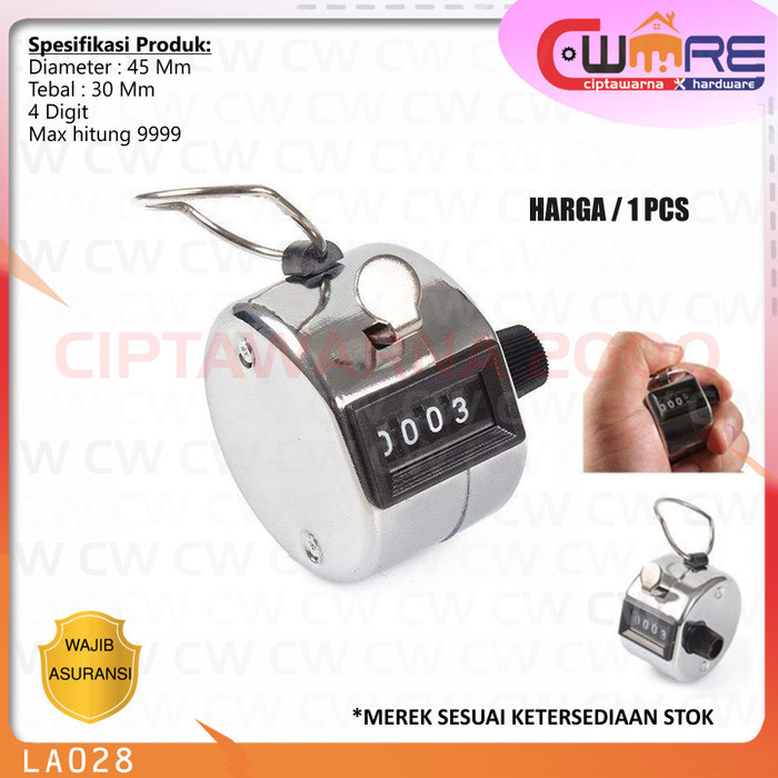 Jual Hand Tally Finger Counter Alat Hitung Tangan Manual Cepat 4 Digit ...