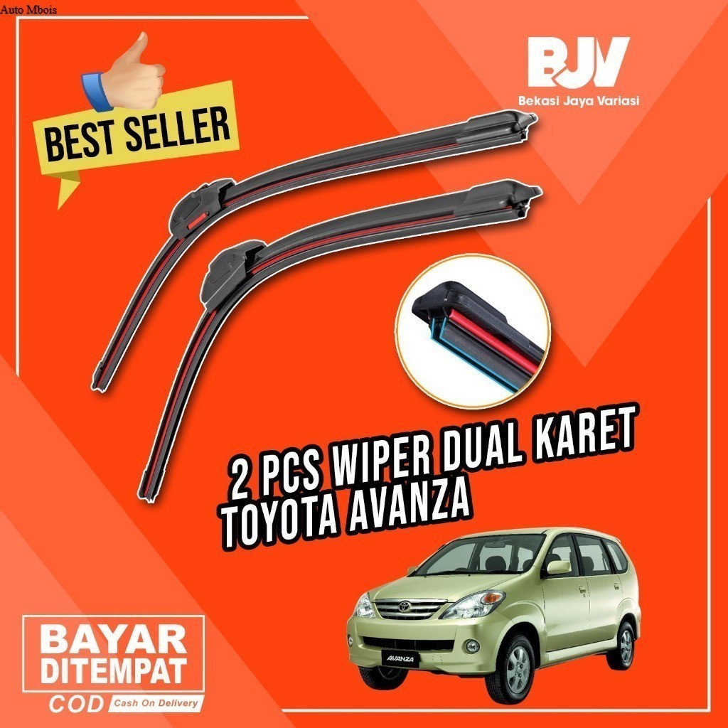Jual Wiper Mobil Dual Blade - Toyota Avanza 2003 - 2011 - Wiper Frameless Dua Karet Universal AM ...