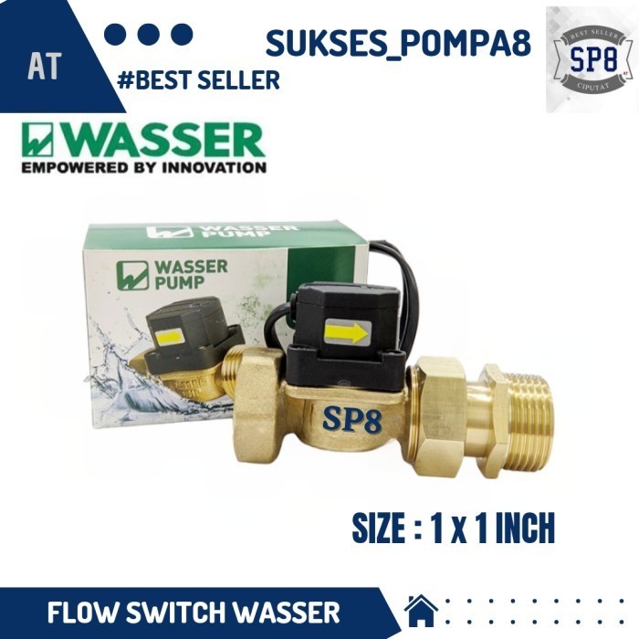 Jual Flow Switch Wasser 1" x 1" Original FS-01 / Otomatis Pompa Booster ...