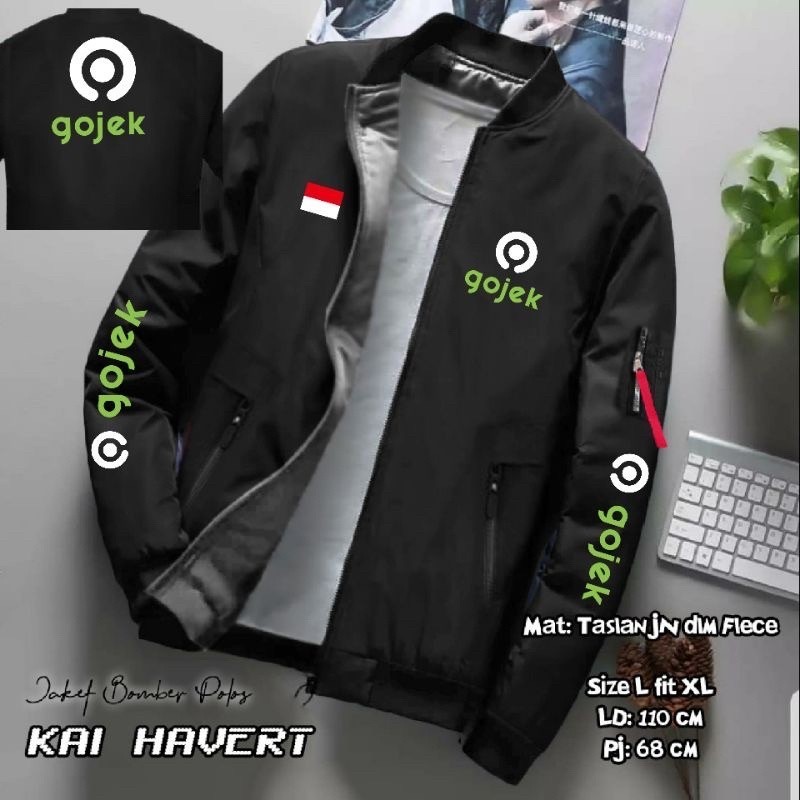 Jual JAKET DRIVER KEREN GO JEK / JAKET BOMBER BOLAK BALIK DRIVER OJOL ...
