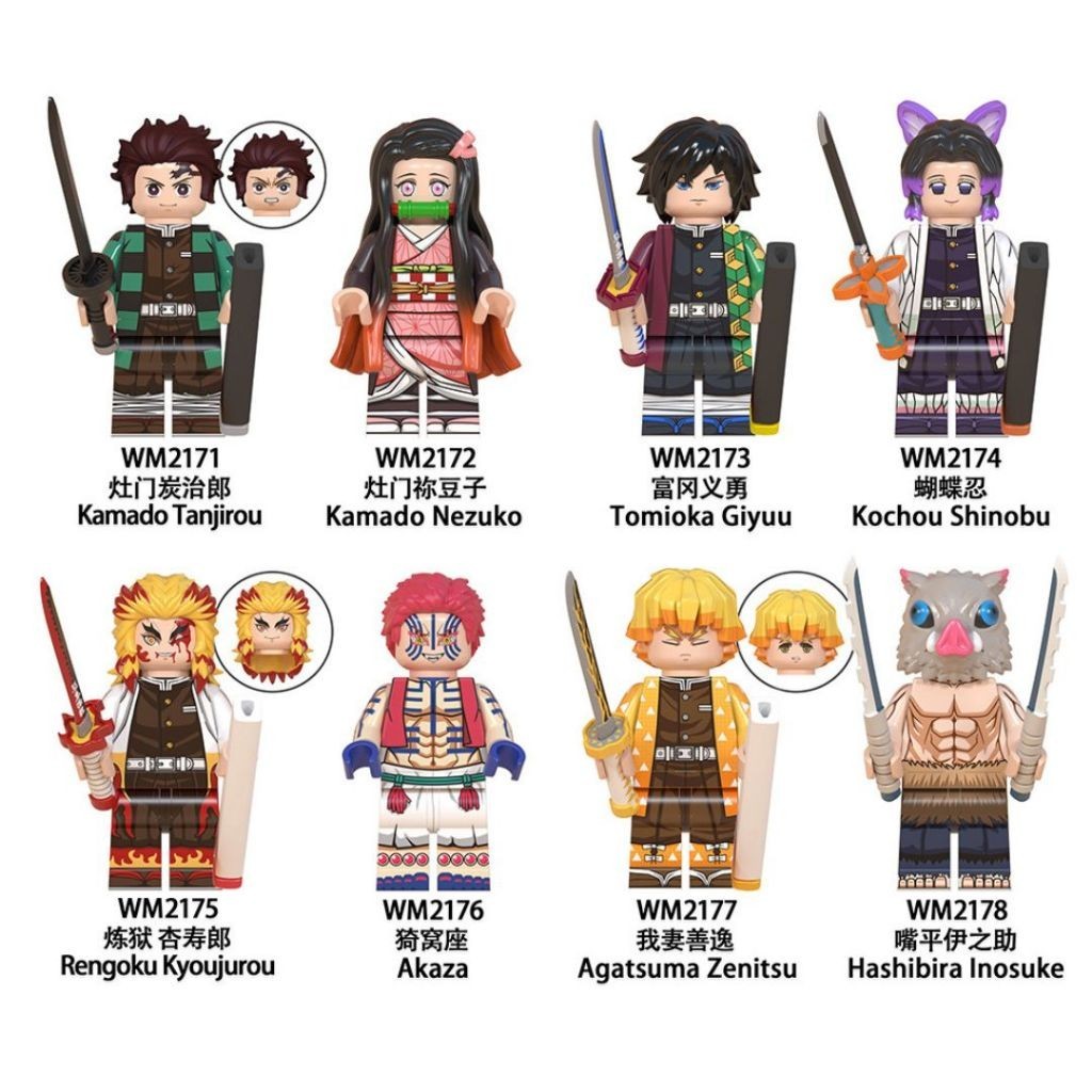 Jual GS - (1pcs) Mainan Mini Bricks Demon Slayer Anime Balok Susun ...