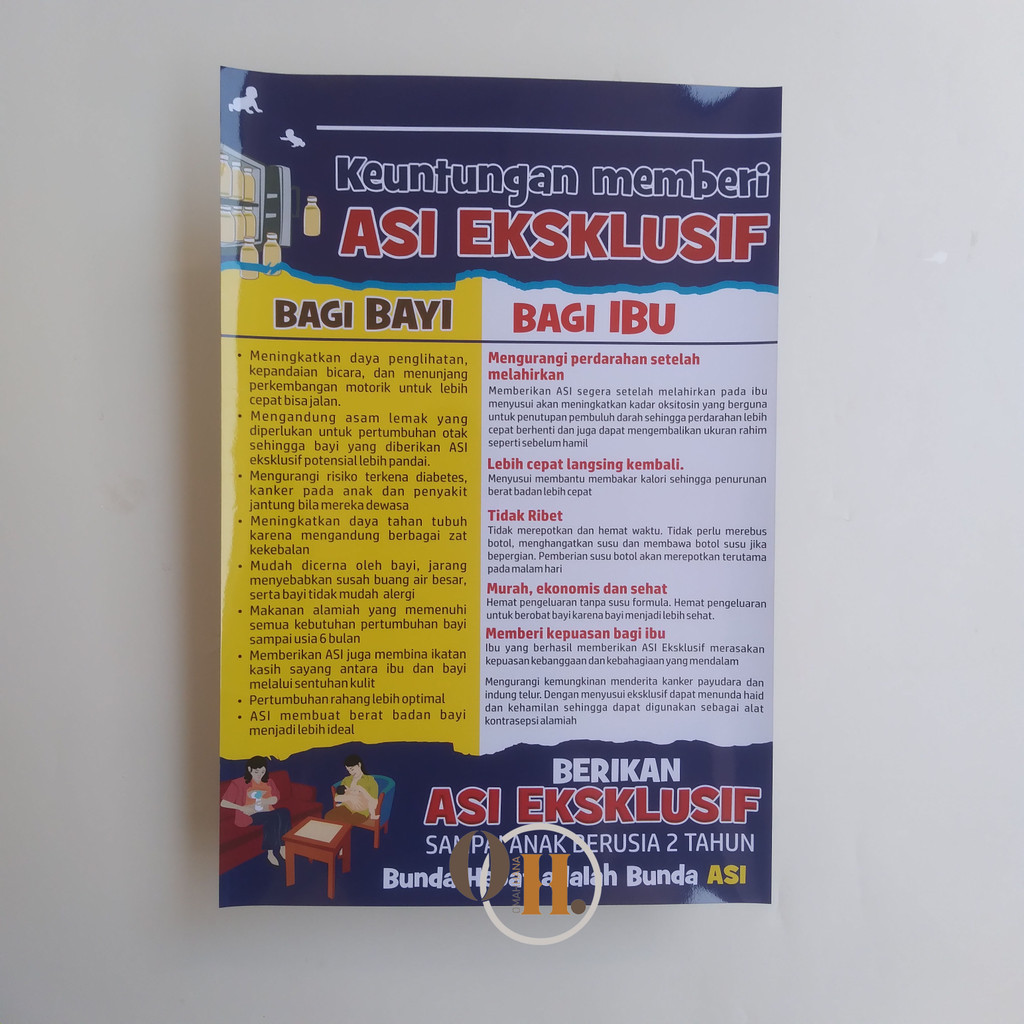 Jual Poster ASI Eksklusif - Poster keuntungan memberi ASI eksklusif ...