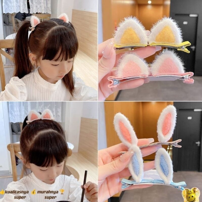 Jual JEPIT SET 2PCS BULU KUCING RAMBUT ANAK PEREMPUAN LUCU 2PCS ...