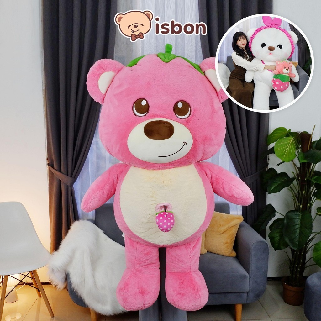 Jual ISTANA BONEKA Floopy Berry Merry Jumbo 43in Beruang Pink Mainan ...