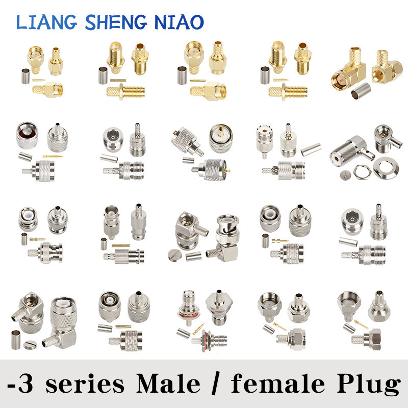 Jual 10pcs 50-3 series joint SMA-J-3 Male Female plug UHF Rf line joint ...