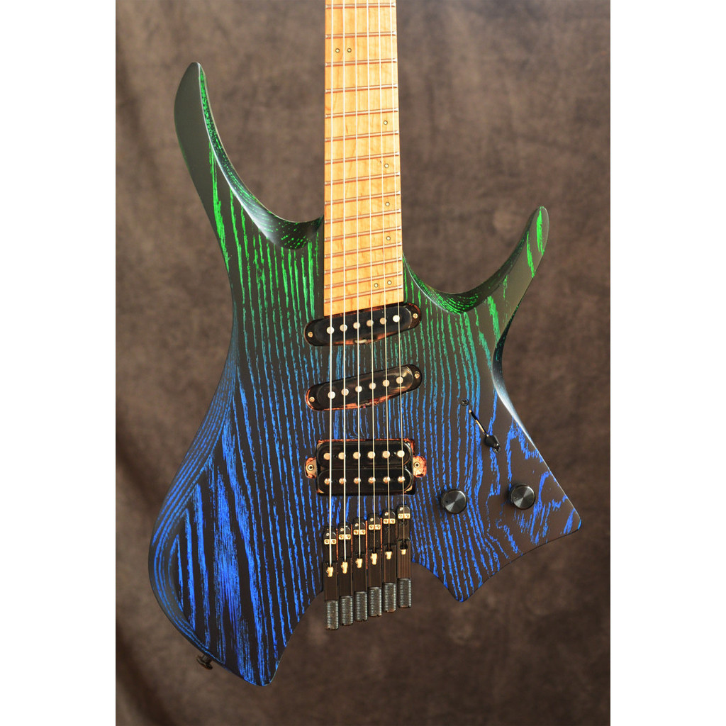 Jual 2022 NK Fanned frets 6 Strings Headless Electric Guitar deep Blue ...