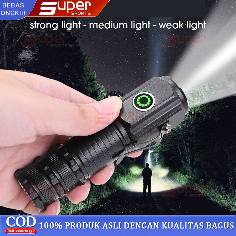 Jual Senter Super Terang/Senter LED Mini Portabel/Senter LED Mini Kuat dengan Magnet Lampu Sorot ...