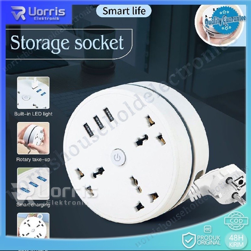 Jual 2.8M Smart Stop Kontak Power Strip Colokan Listrik USB Steker listrik soket strip daya ...