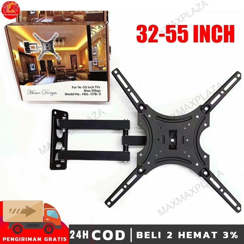 Jual Bracket TV LED LCD 32 - 55 Inch Dijamin Cocok 6 Arah Universal ...