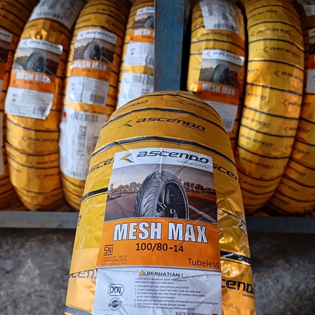 Jual Ban ASCENDO Mesh Max 100/80-14 Tubeless Motor Matic Beat Vario PCX ...